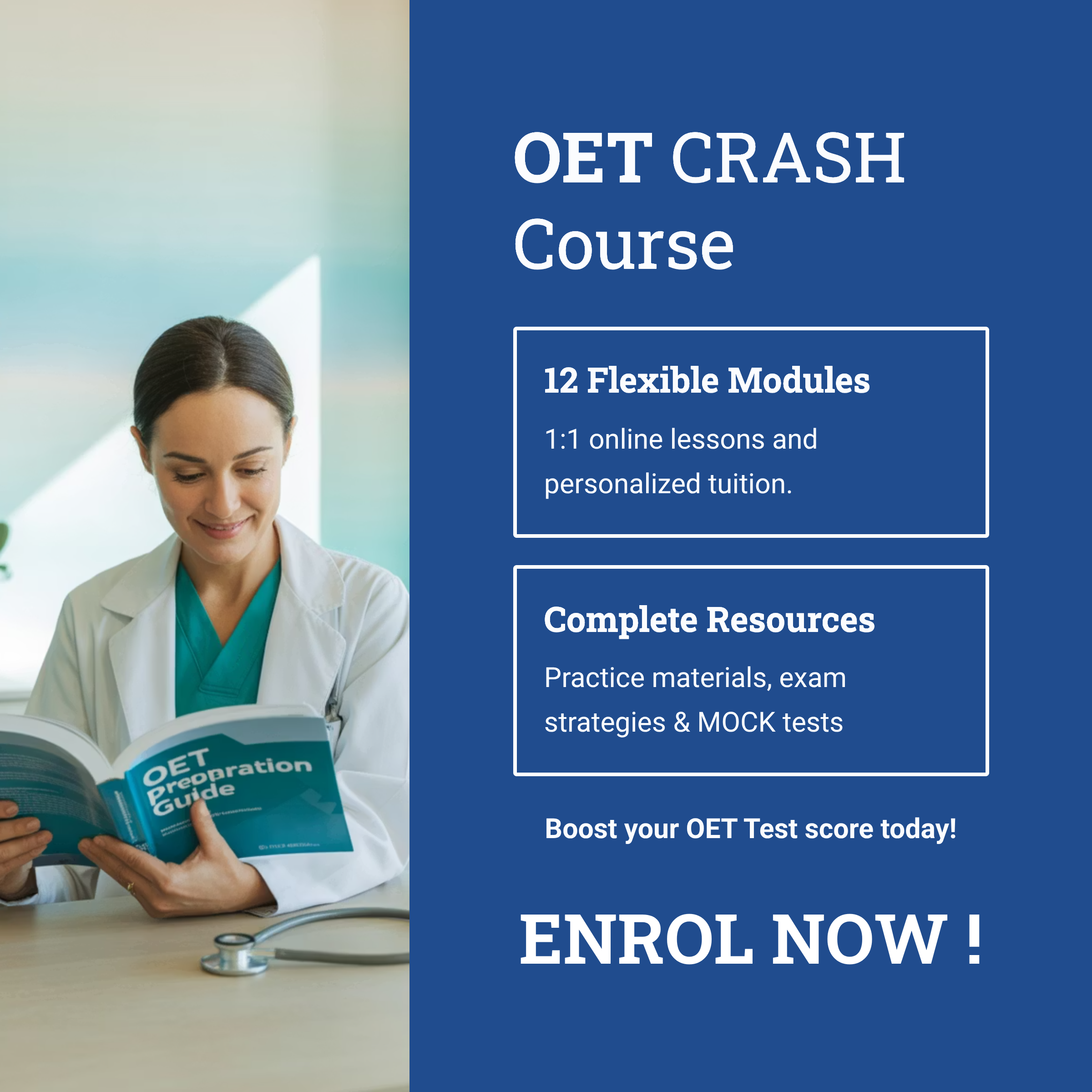 OET One to One - Crash Course – OET & IELTS Preparation center